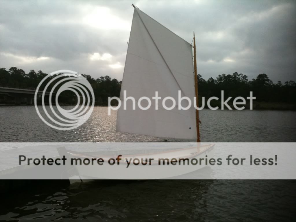 My Sam Devlin's Egret first splash and sail. - The WoodenBoat Forum