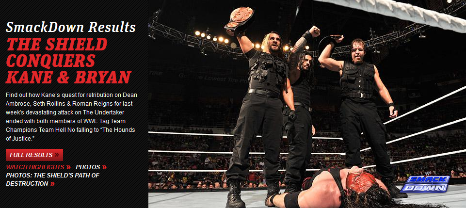 3 May 13: SmackDown digitals – Kane | The Brothers of Destruction